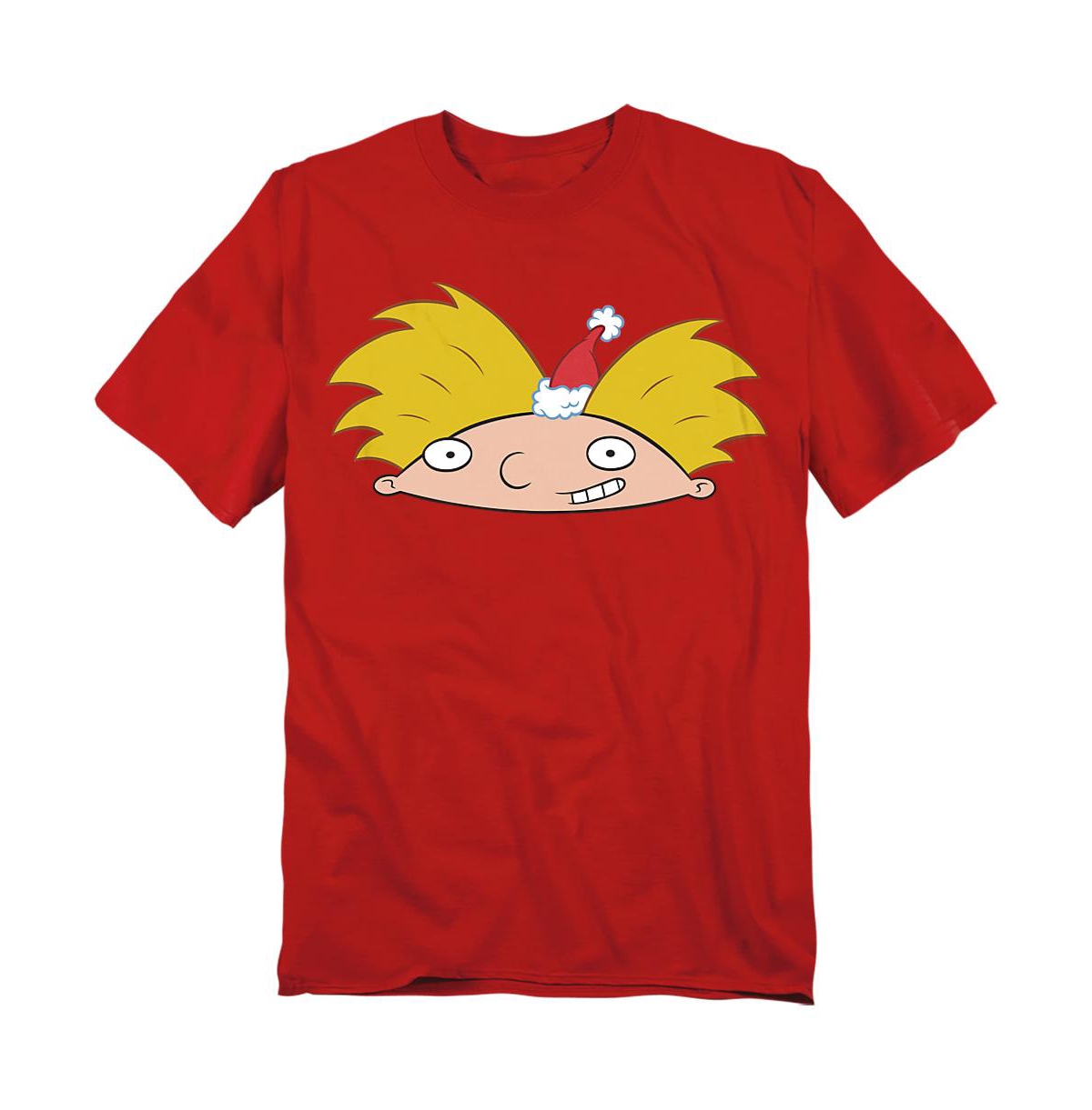 Click here for Hey Arnold Big & Tall Santa Hat T-Shirt - Red prices