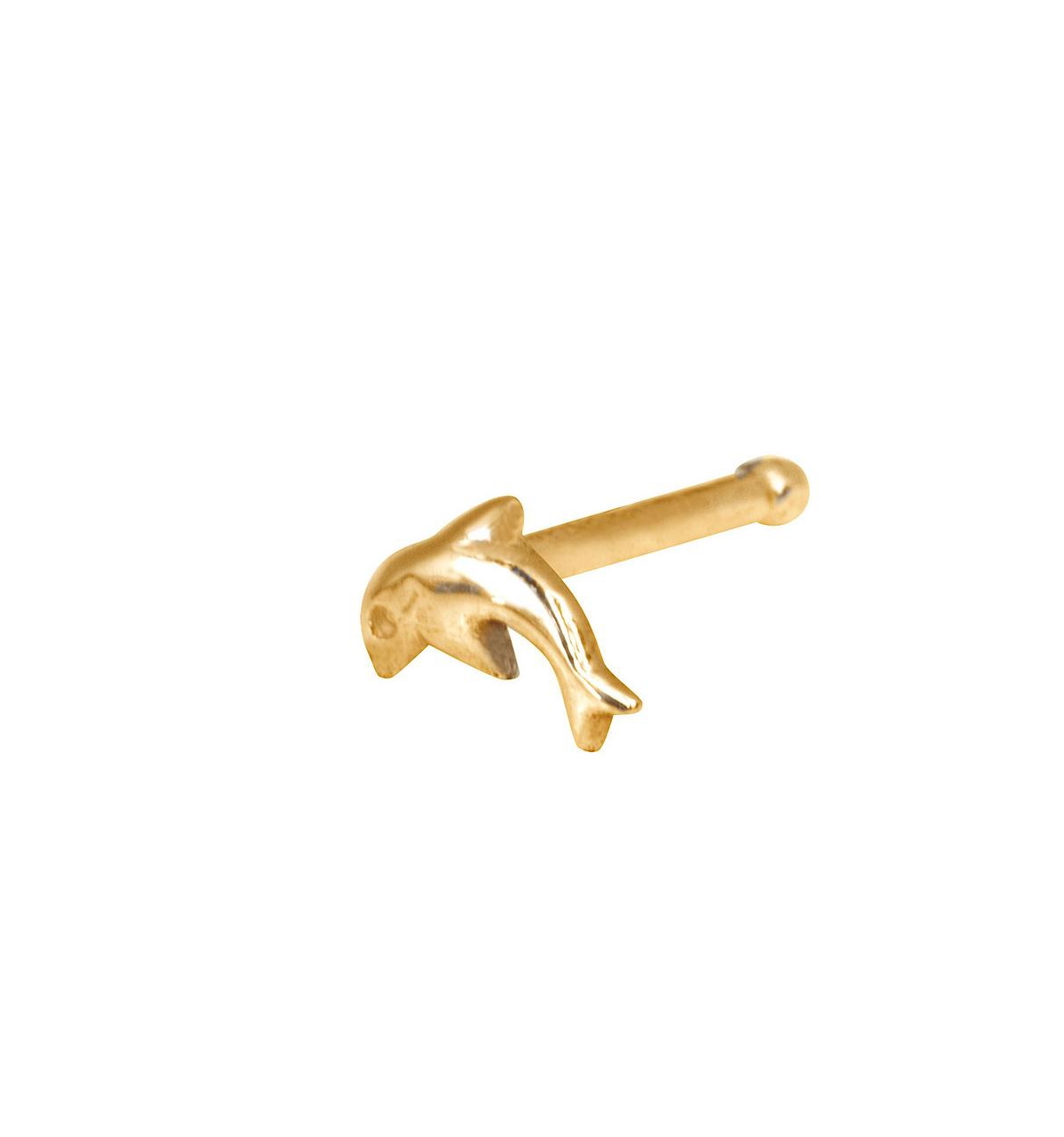 Click here for Curata Jewelry 14k 20g Dolphin Nose Stud Ring - Ye... prices