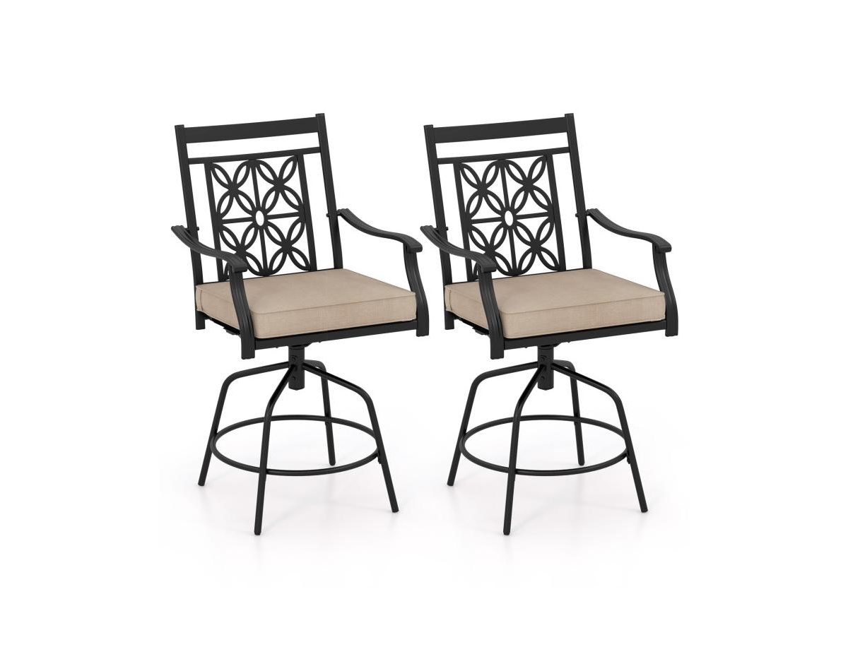 Click here for Slickblue 2-Piece Outdoor Swivel Bar Stool Set wit... prices