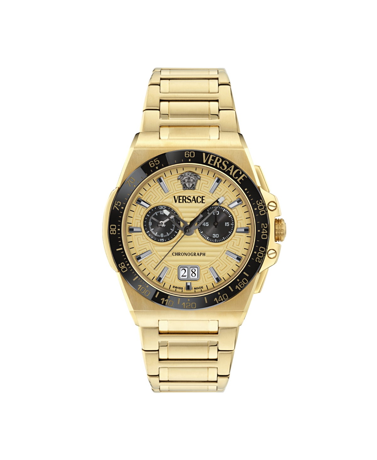 Click here for Versace Mens Greca Reaction Ip Yellow Gold Bracele... prices