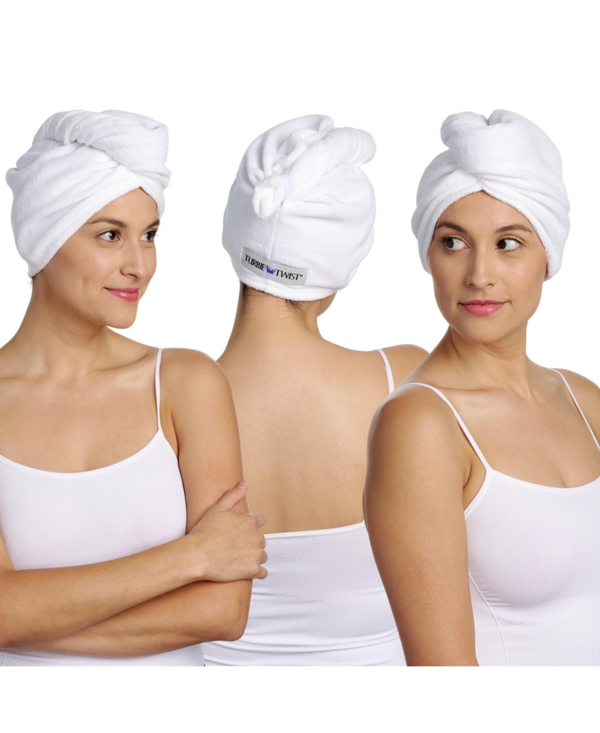 Click here for Turbie Twist 3-Pack Cotton Hair Towel Wrap - Fast-... prices