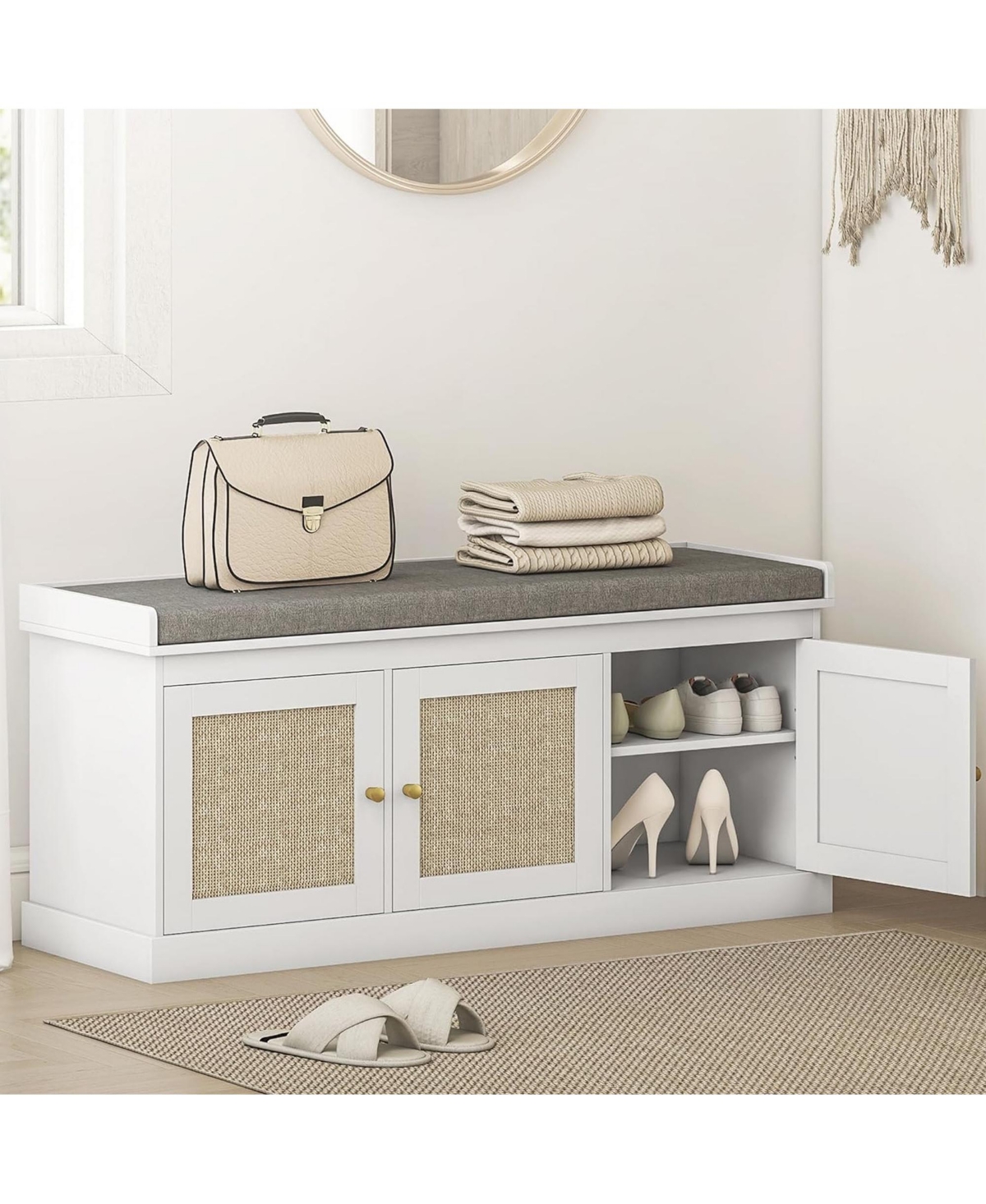 Click here for Rainsken Shoe Storage Bench - Entryway Organizer w... prices
