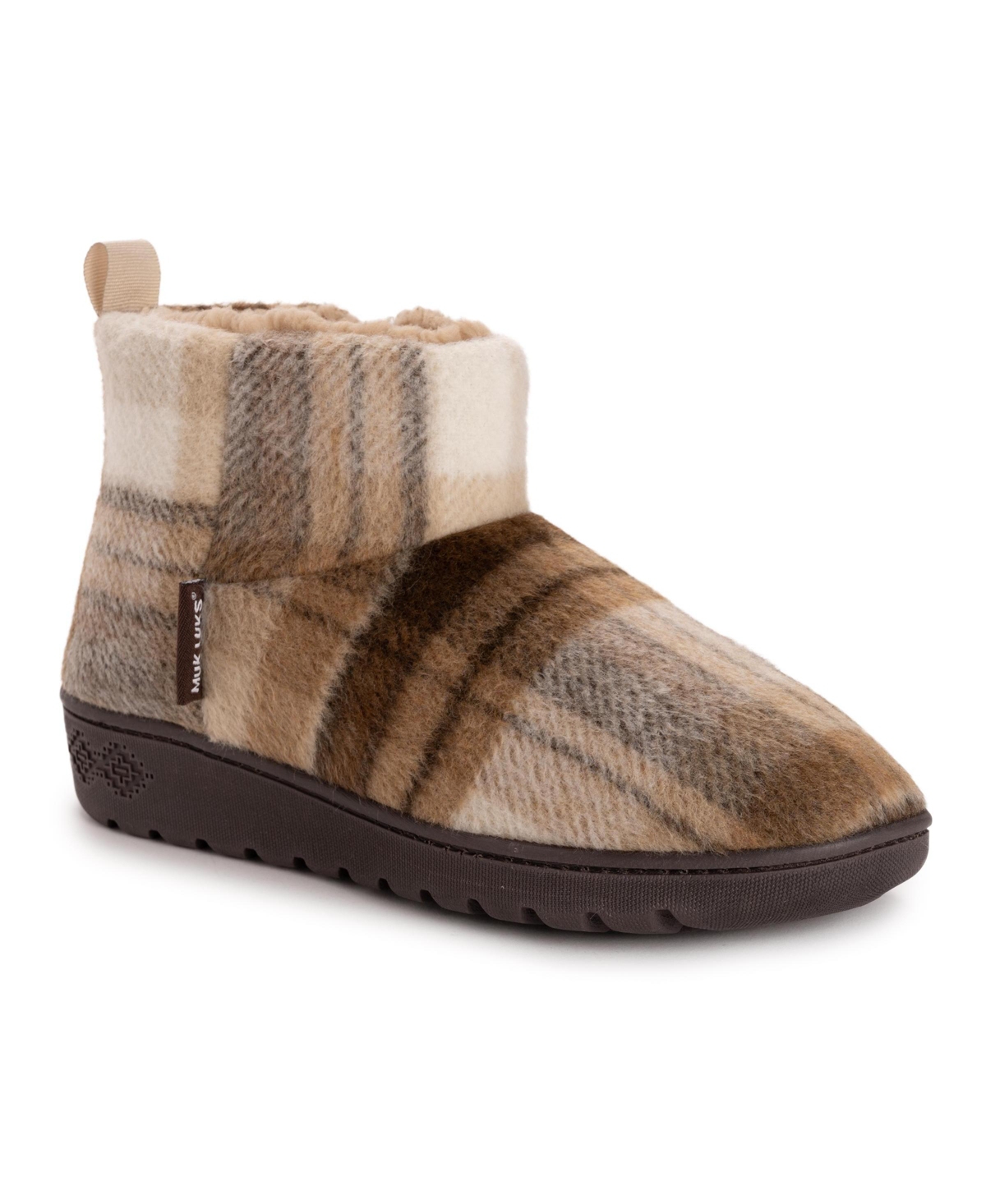 Click here for Muk Luks Womens Avery Plaid Slipper - Cocoa plaid prices