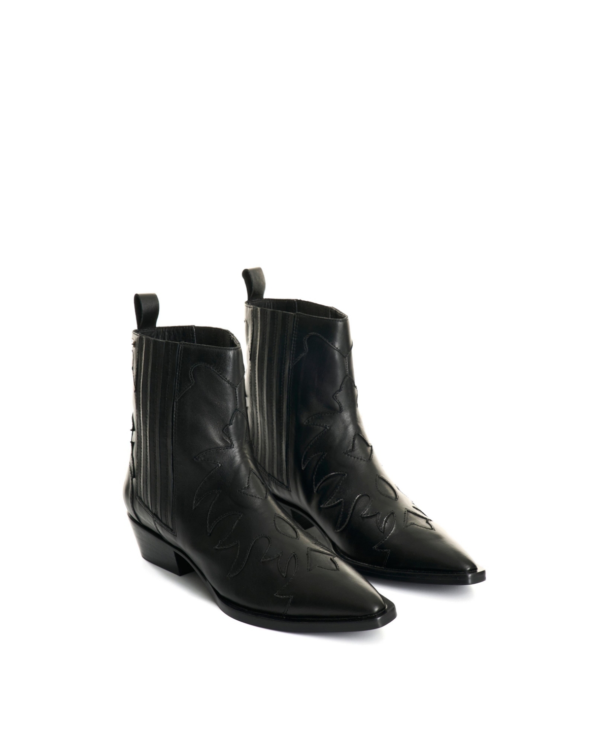 Click here for Velez Womens Leather Western Ankle Boots - Black prices