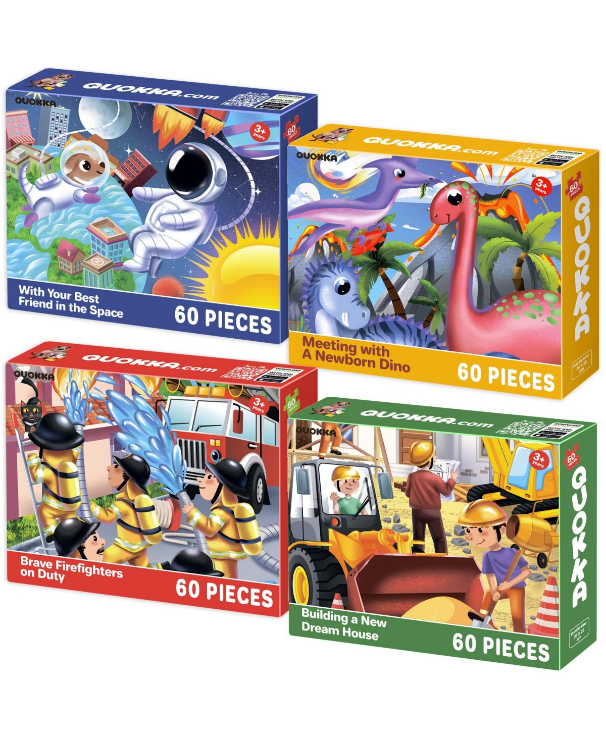 Click here for Quokka 4 x 60 Pieces Jigsaw Puzzles for Kids Ages... prices