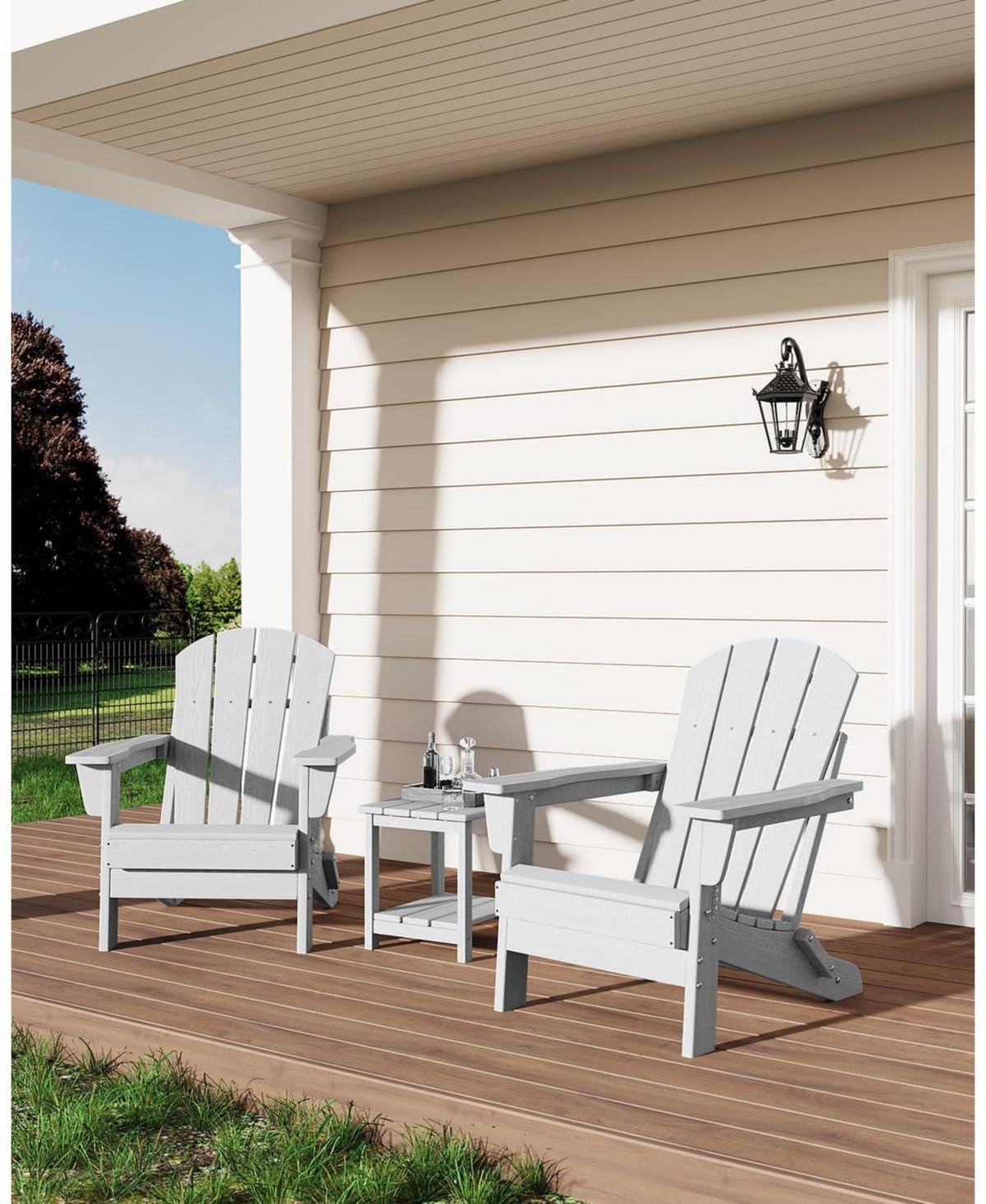 Click here for gaomon Modern Hdpe Plastic Adirondack Chair Set of... prices