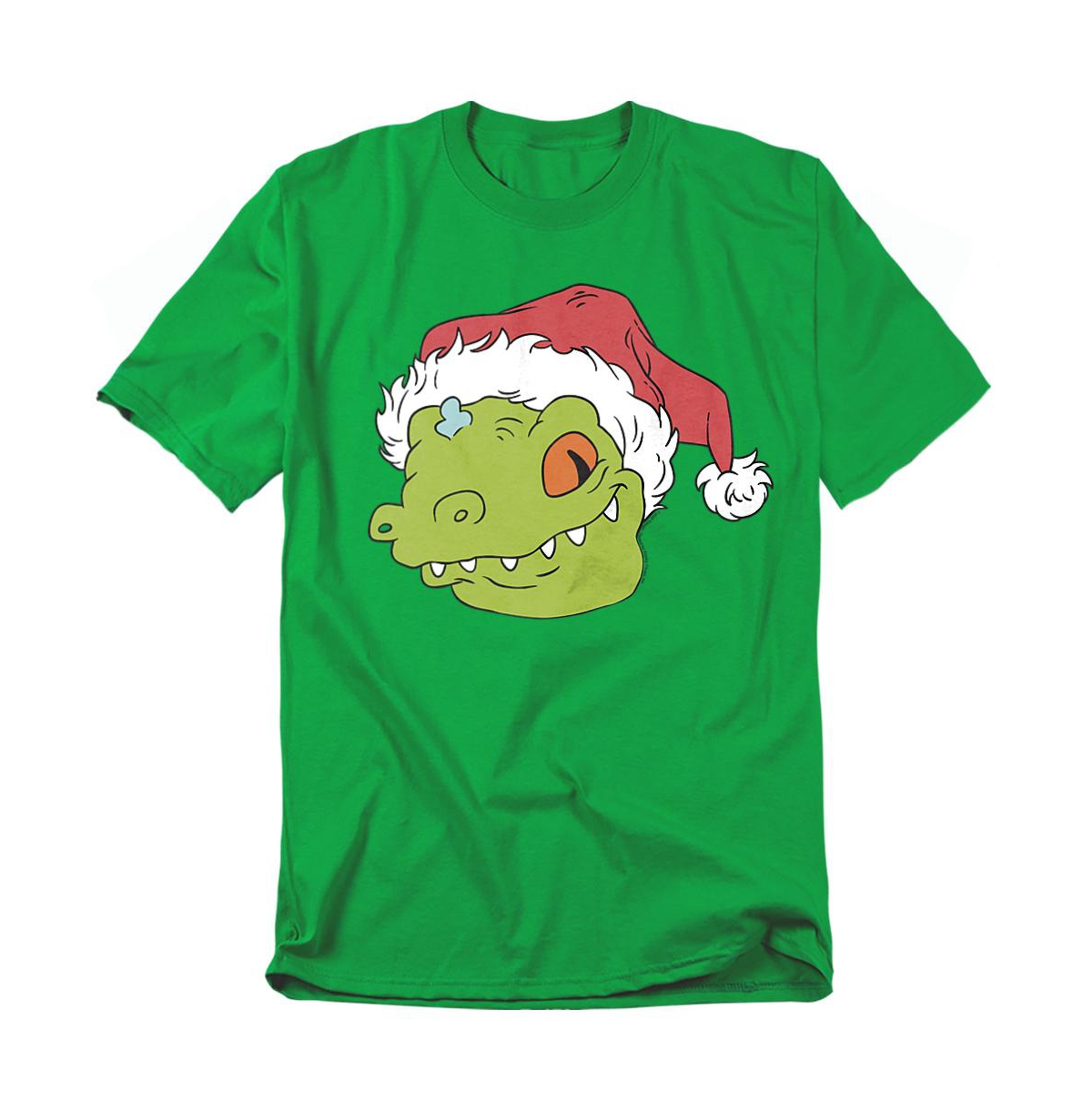 Click here for Rugrats Mens Reptor Santa Hat T-Shirt - Kelly gree... prices