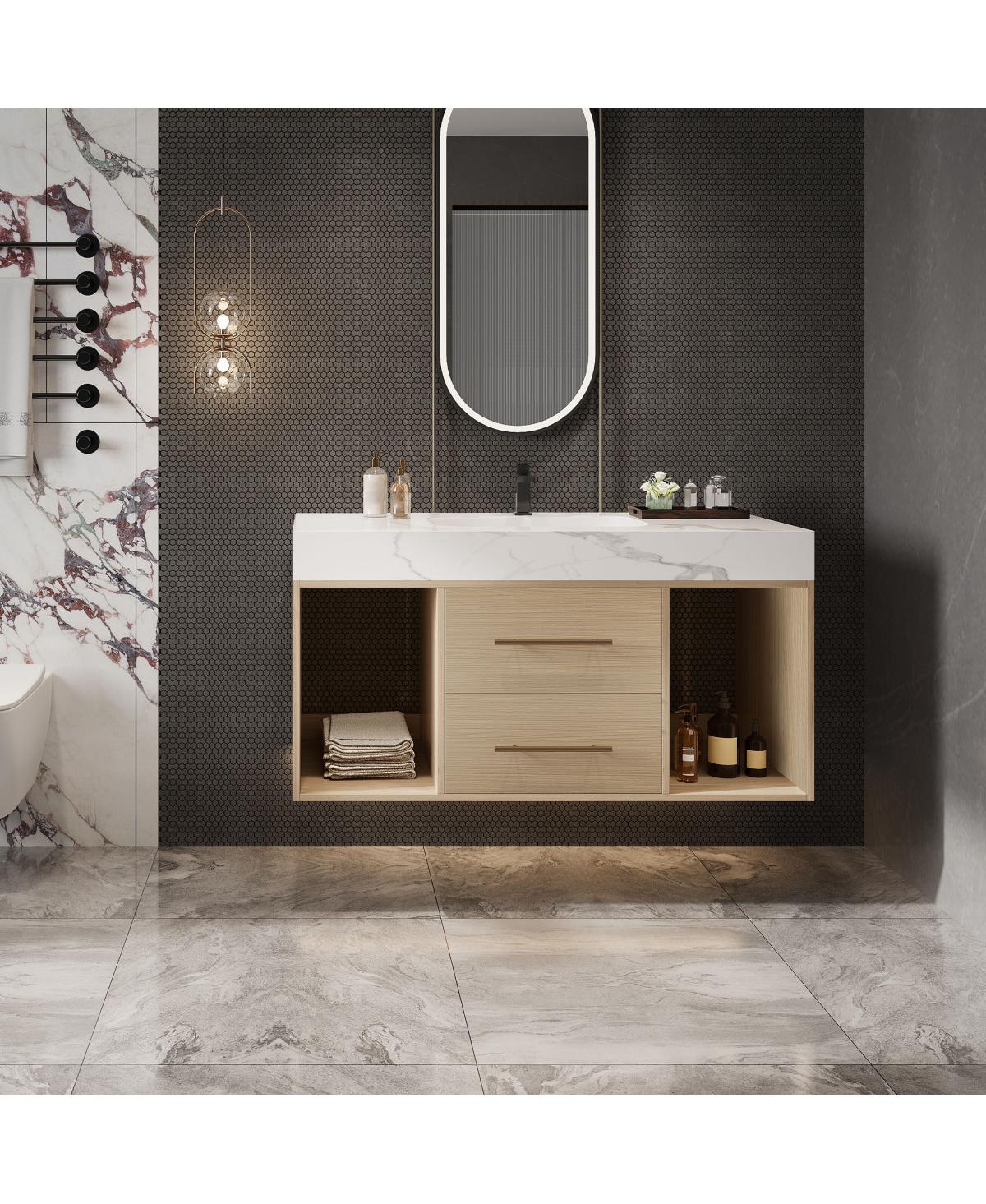 Click here for Sillysis Floating Bathroom Vanity with Ceramic Sin... prices