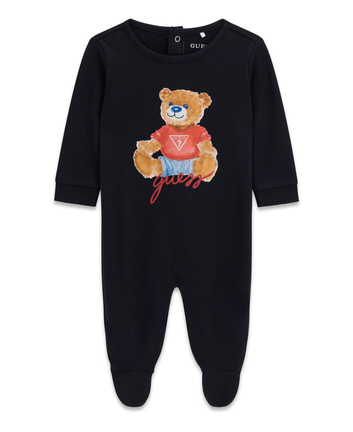 Click here for Guess Baby Boys Interlock Footed Coverall - Black prices