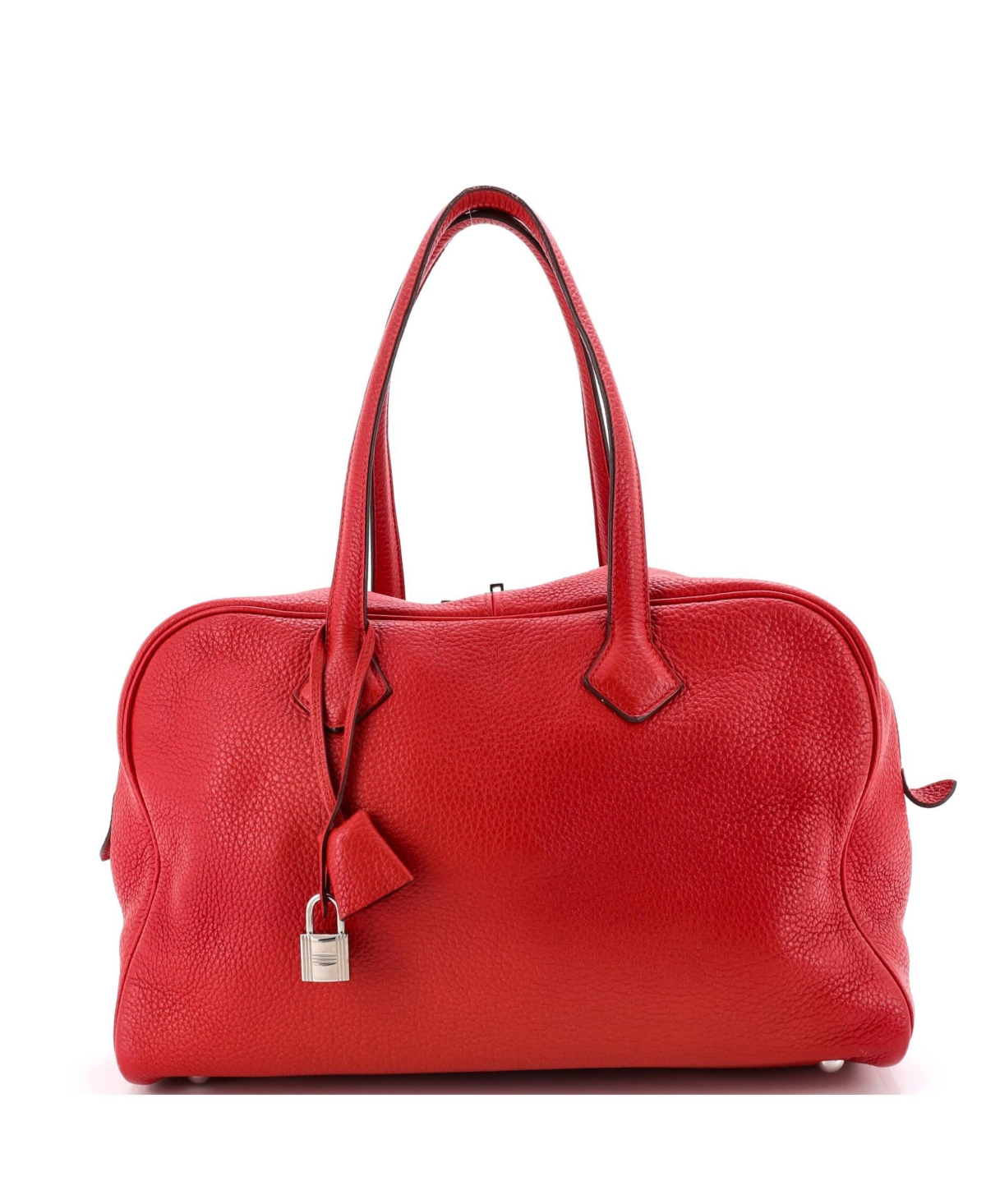 Click here for Pre-Owned HERMES 35 Victoria Ii Bag Clemence - Red prices