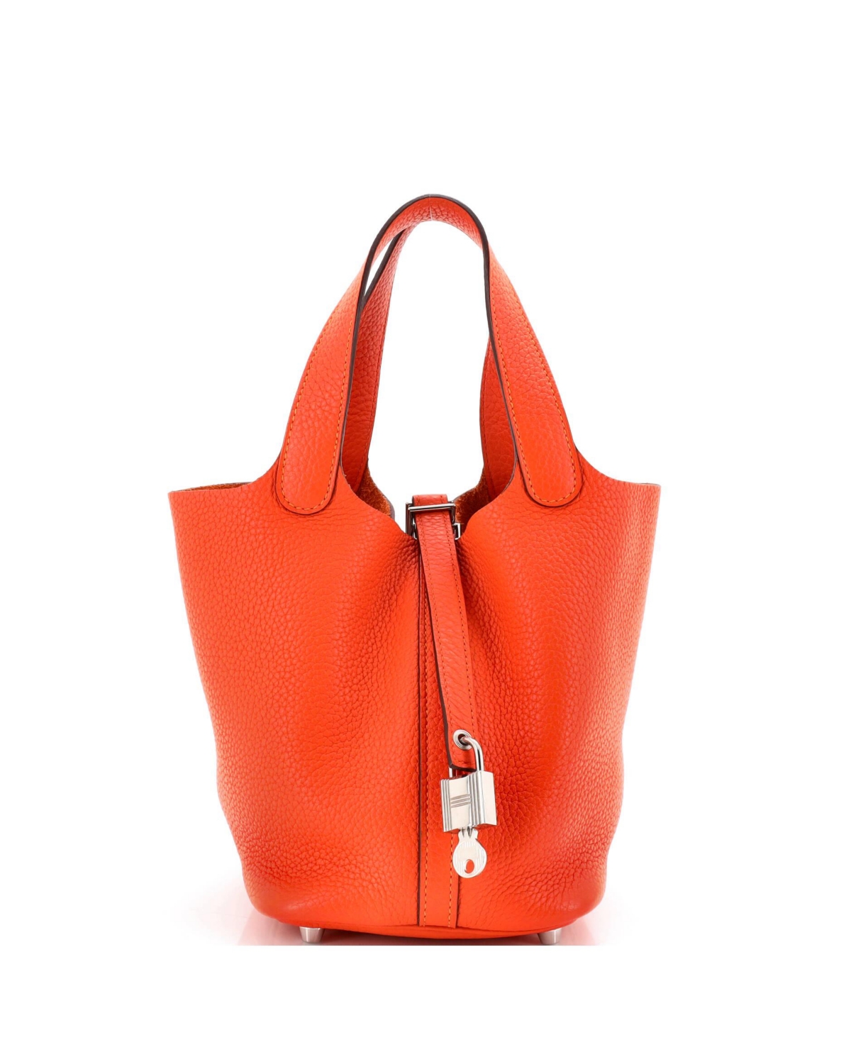 Click here for Pre-Owned HERMES Pm Picotin Lock Bag Clemence - Or... prices