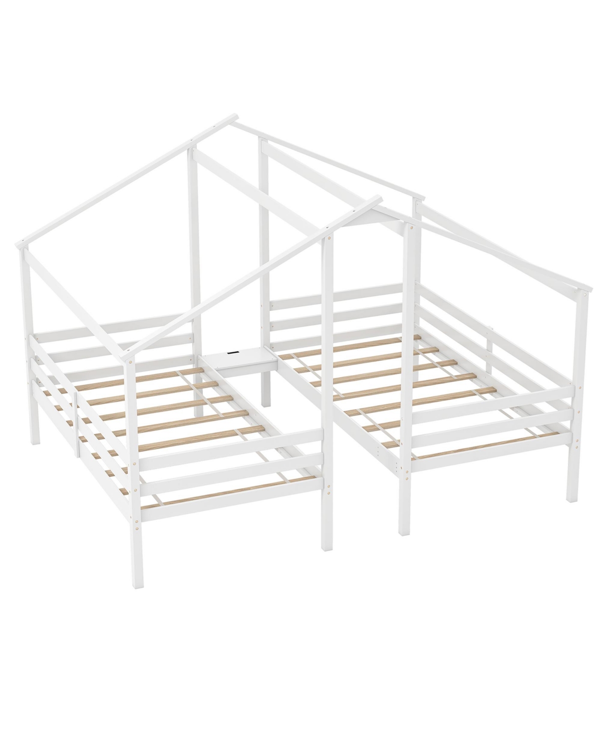Click here for Gymax Bed Frames for Kids with Built-in Table & Us... prices