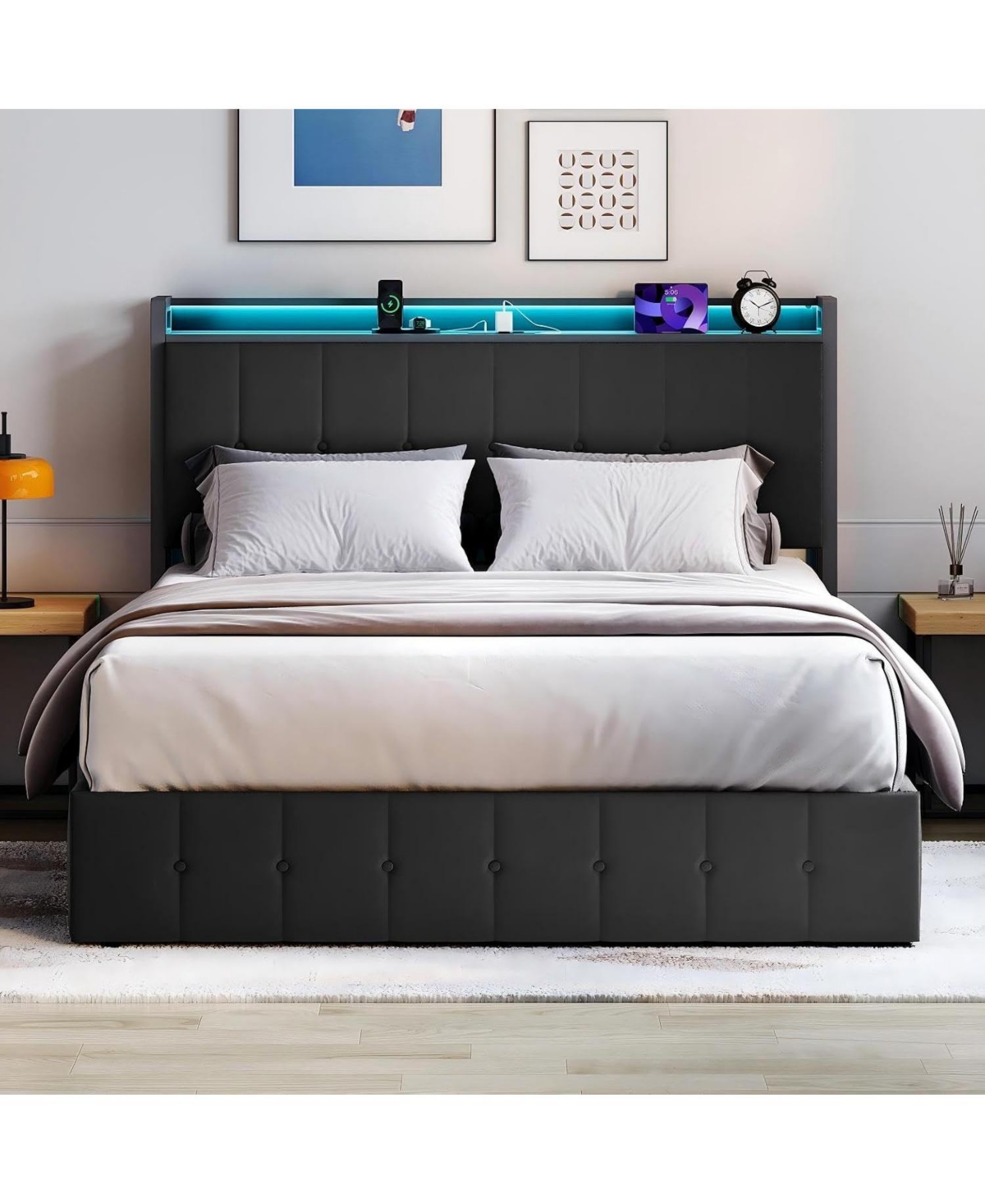 Click here for gaomon Bed Frame with Lift Up Storage  Upholstered... prices