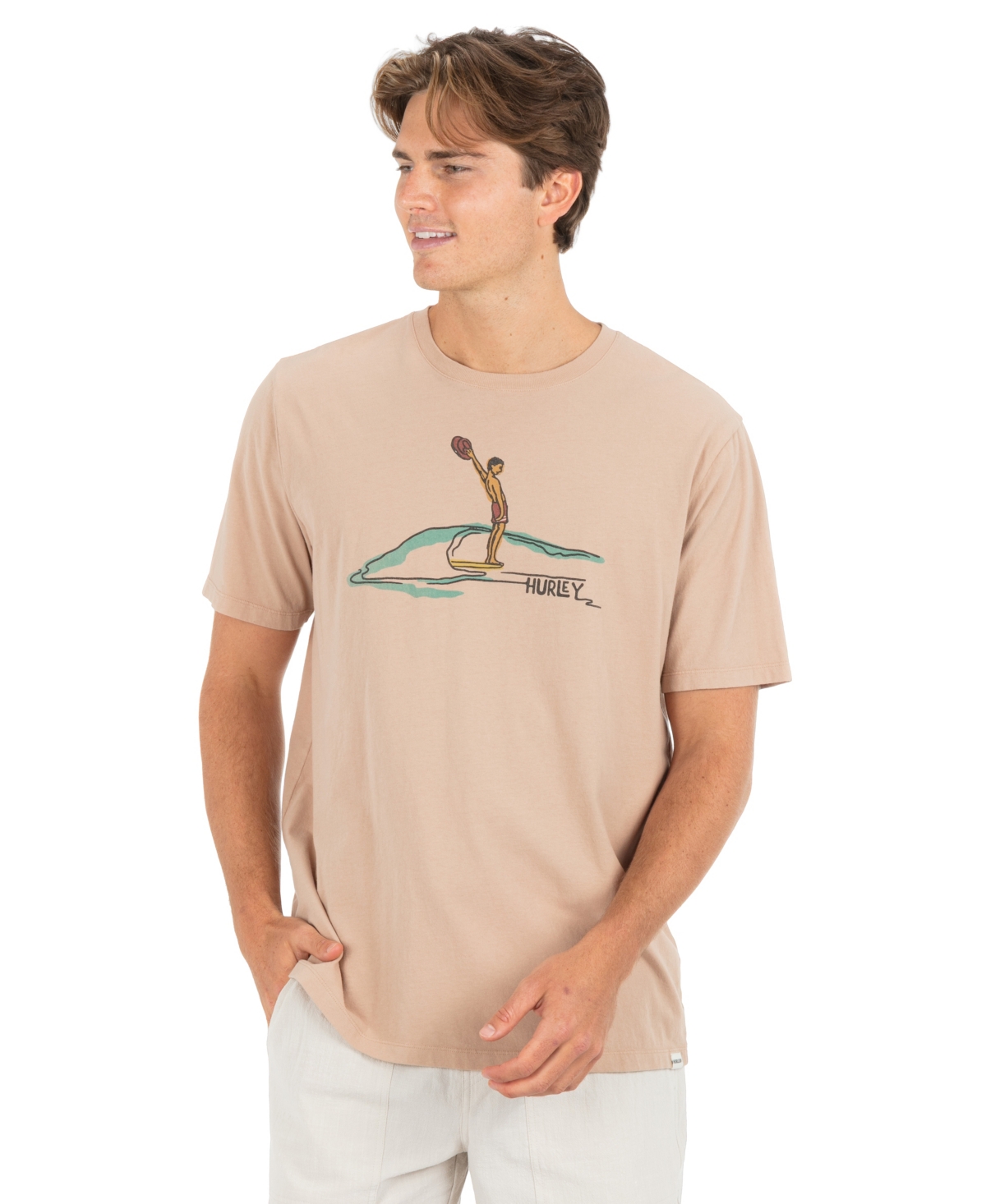 Click here for Hurley Mens Regular-Fit Crewneck T-Shirt - Bristle... prices