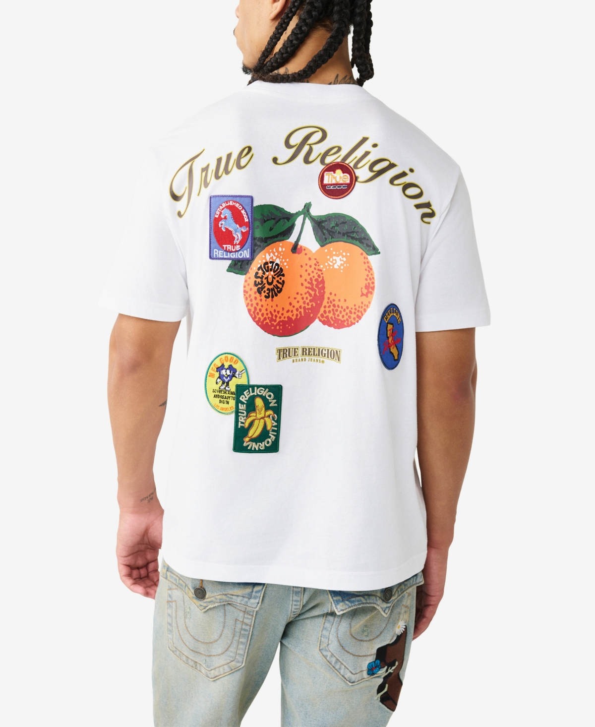 Click here for True Religion Mens Short-Sleeve Orchard Stamps T-S... prices