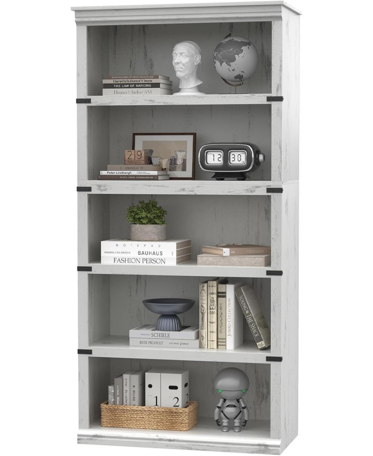Click here for Gaomon 5-Tier Farmhouse Bookcase Tall Wooden Open... prices