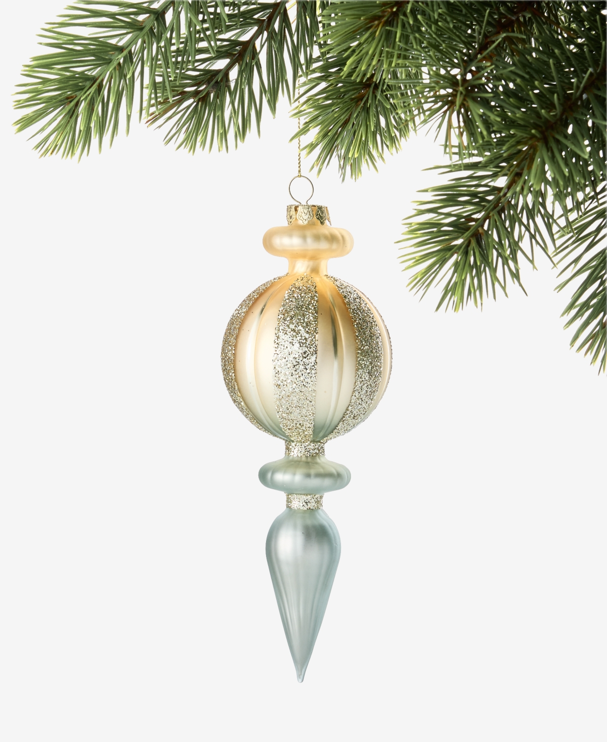 Click here for Holiday Lane Gilded Glamour Glass Finial Ornament... prices
