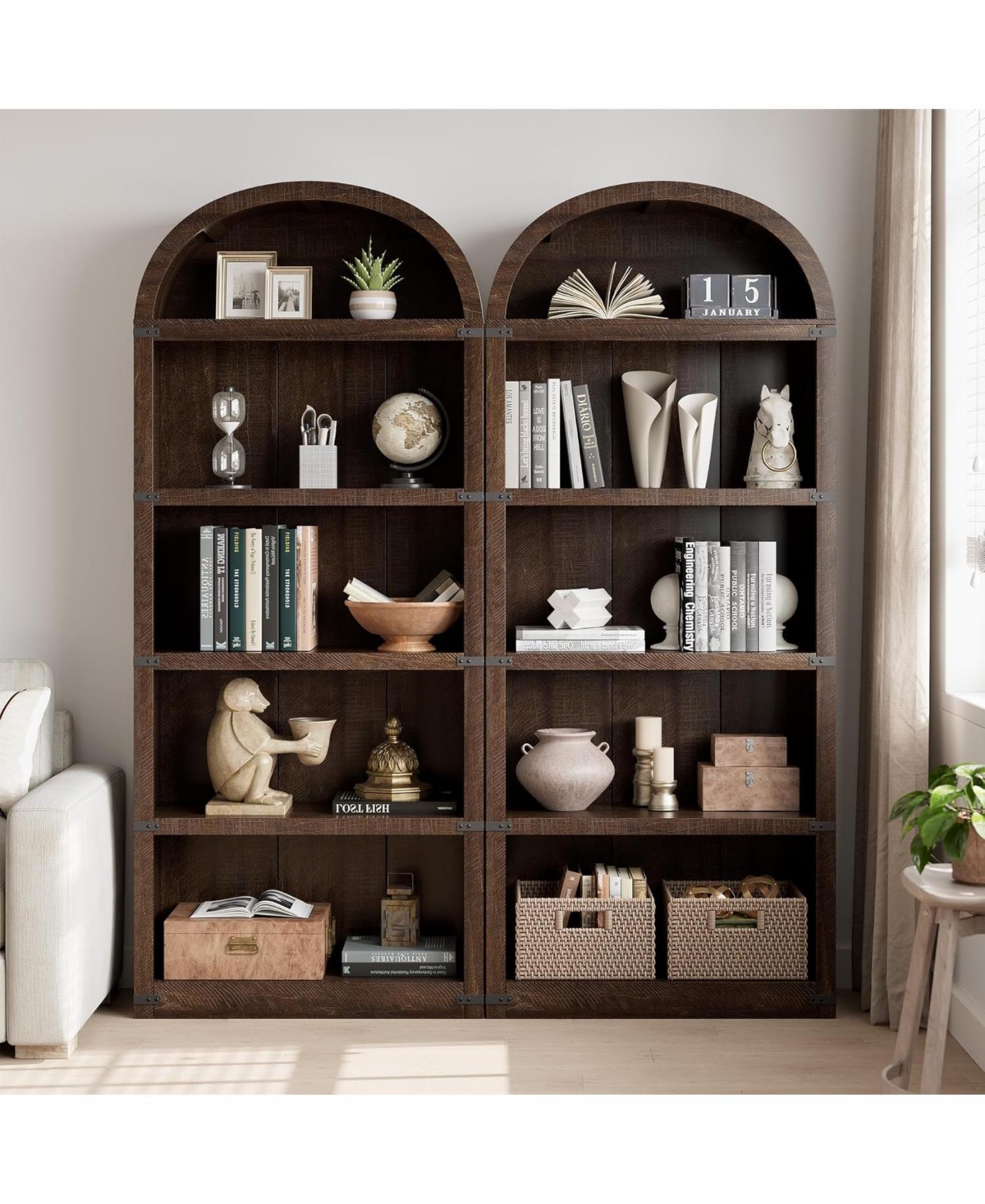 Click here for gaomon 71" Tall 5-Tier Wooden Bookshelf  Open... prices