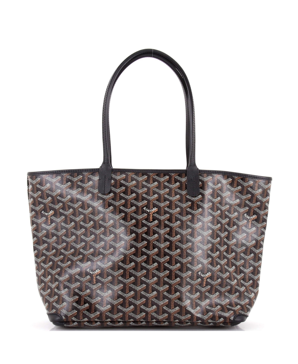 Click here for Pre-Owned Goyard Pm Artois Tote Coated Canvas - Bl... prices