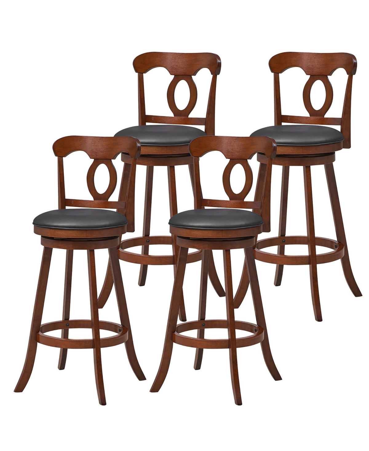 Click here for Gymax 4 Pcs Swivel Bar Stools 30 Inch Bar Height C... prices