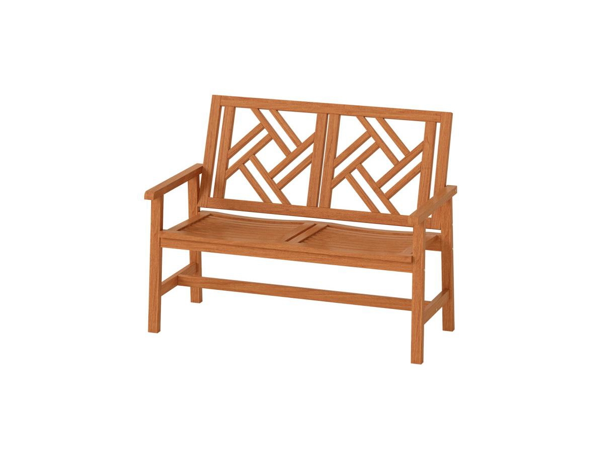Click here for Slickblue 2 Person Wood Outdoor Bench with Geometr... prices