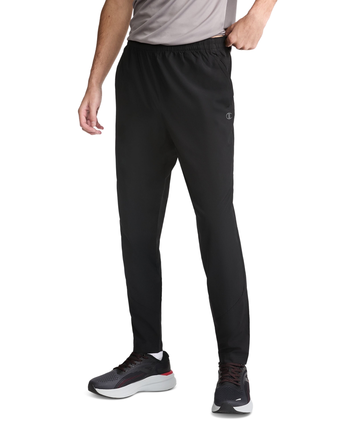 Click here for Champion Mens Slim-Fit Woven Sport Pants - Black prices