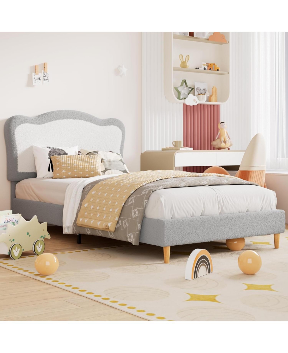 Click here for gaomon Bed Frames for Kids with Soft headboard  Ve... prices