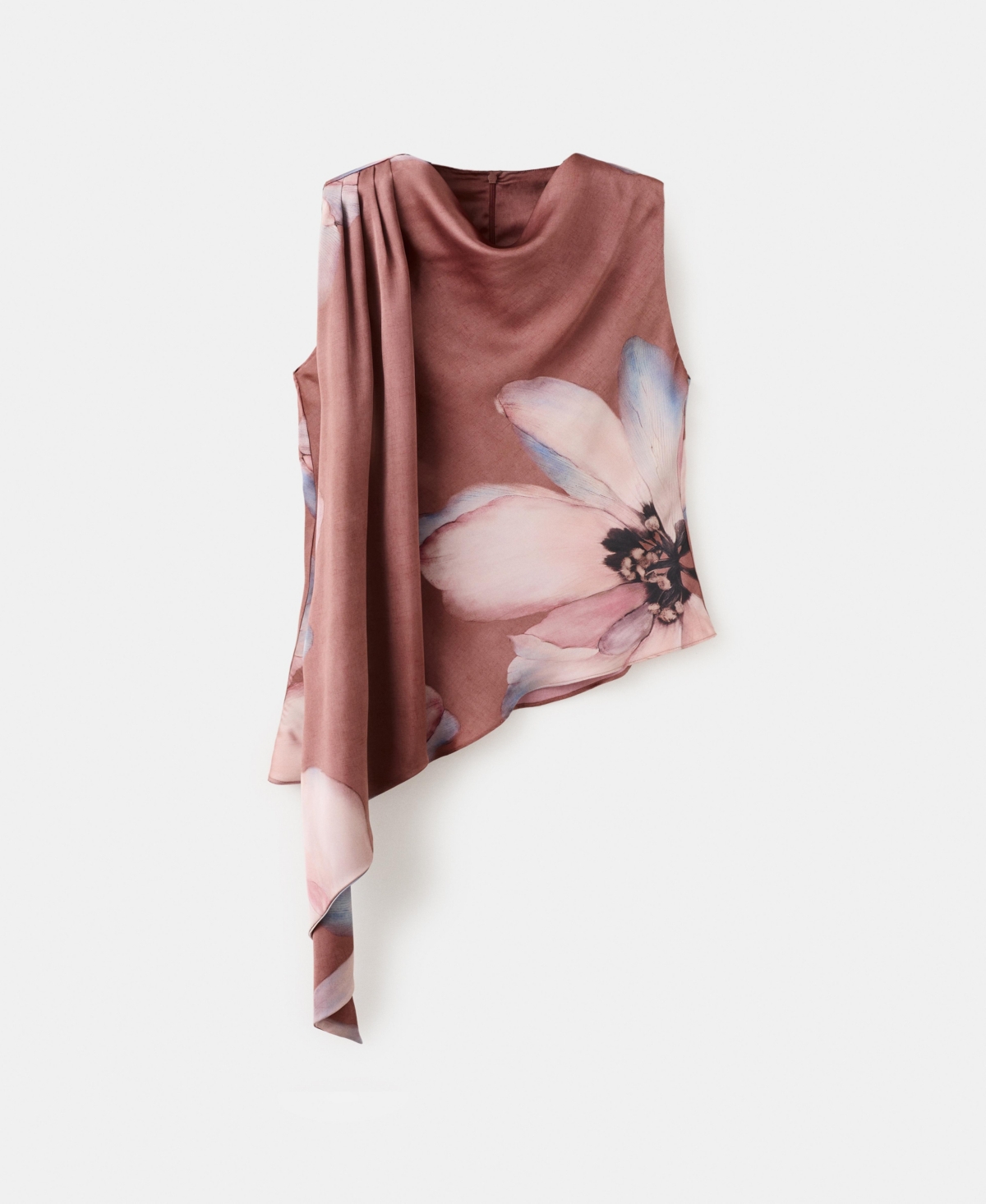 Click here for Mango Womens Gathered Neckline Floral Blouse - Pas... prices