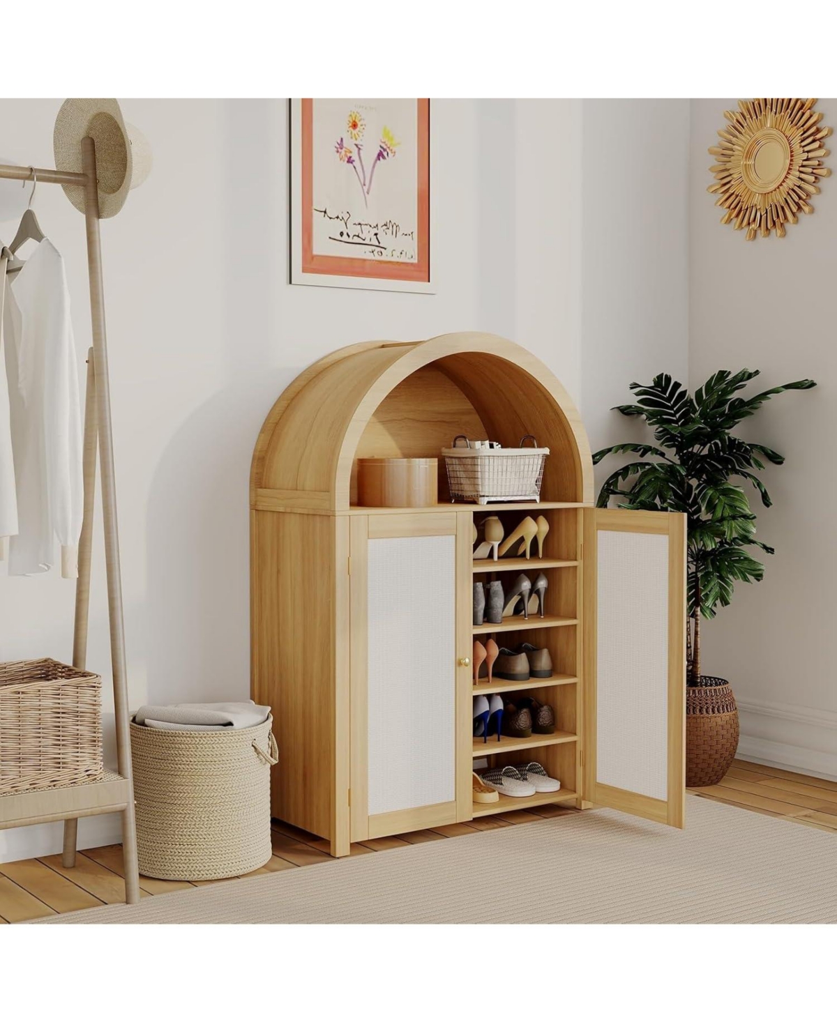 Click here for Gaomon 47.8" Arched Farmhouse Shoe Cabinet wi... prices