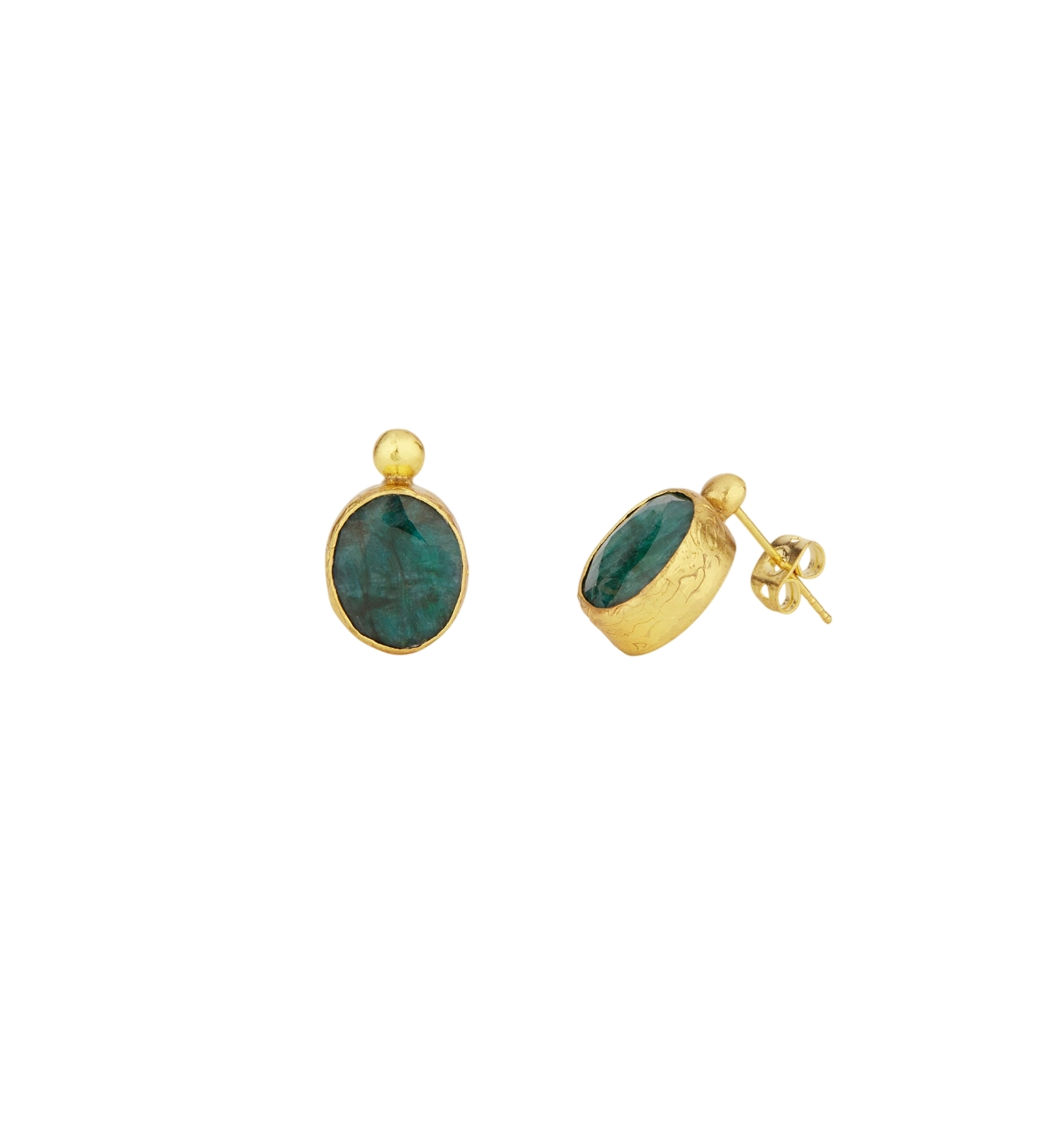 Click here for Ottoman Hands Siena Stud Earrings - Emerald prices