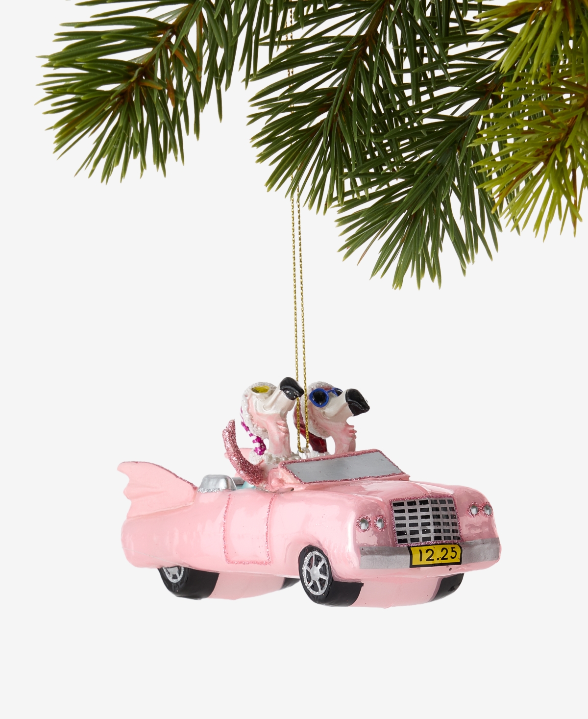 Click here for Holiday Lane Florida Flamingos in Car Ornament  Ma... prices