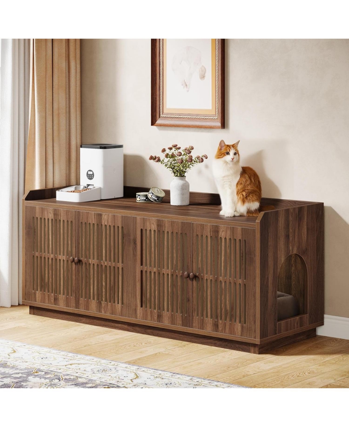 Click here for Tribesigns 2 Cats Litter Box Enclosure  55.1-Inch... prices