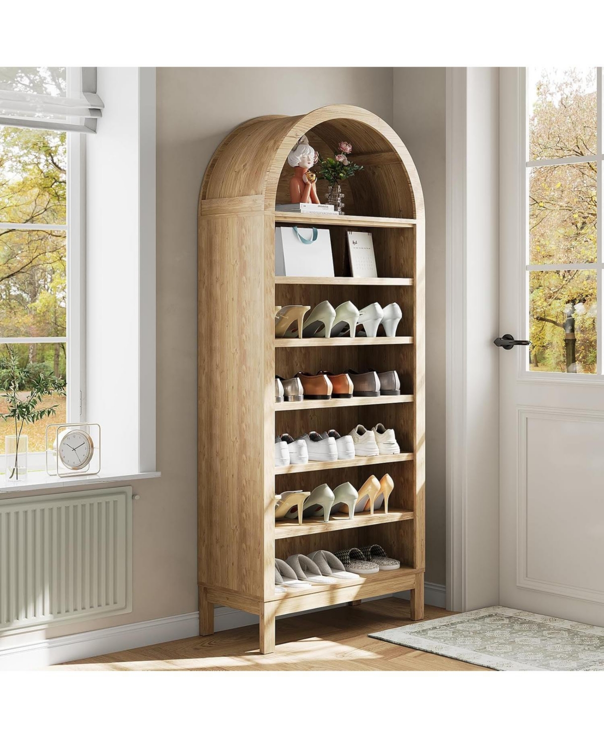 Click here for Gaomon 71 Tall Arched 7 Tier Shoe Storage Cabinet... prices