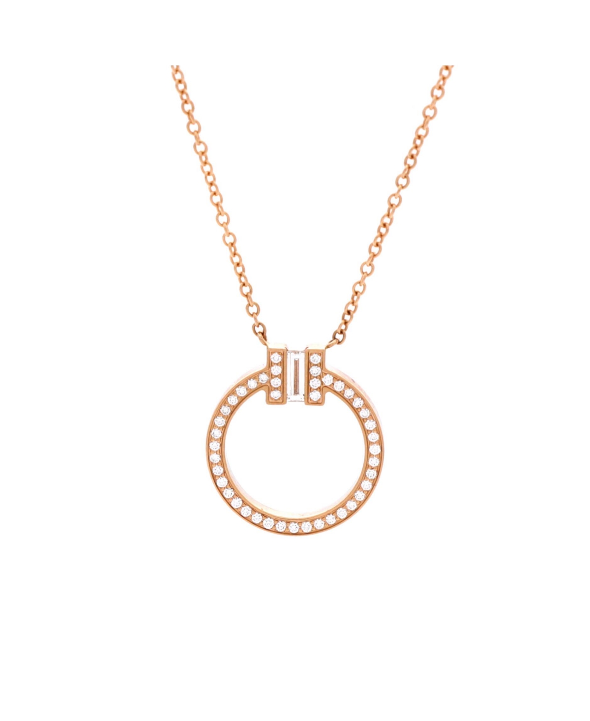 Click here for Pre-Owned Tiffany & Co T Circle Pendant Necklace -... prices