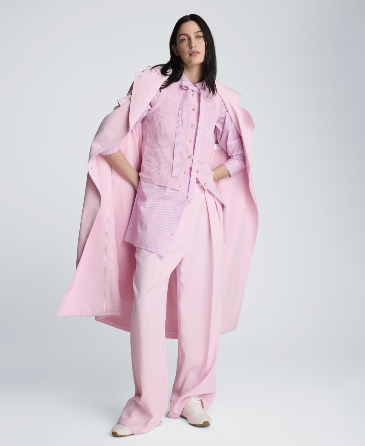 Click here for Kenneth Cole Womens High-Rise Double Pleat Wide-Le... prices