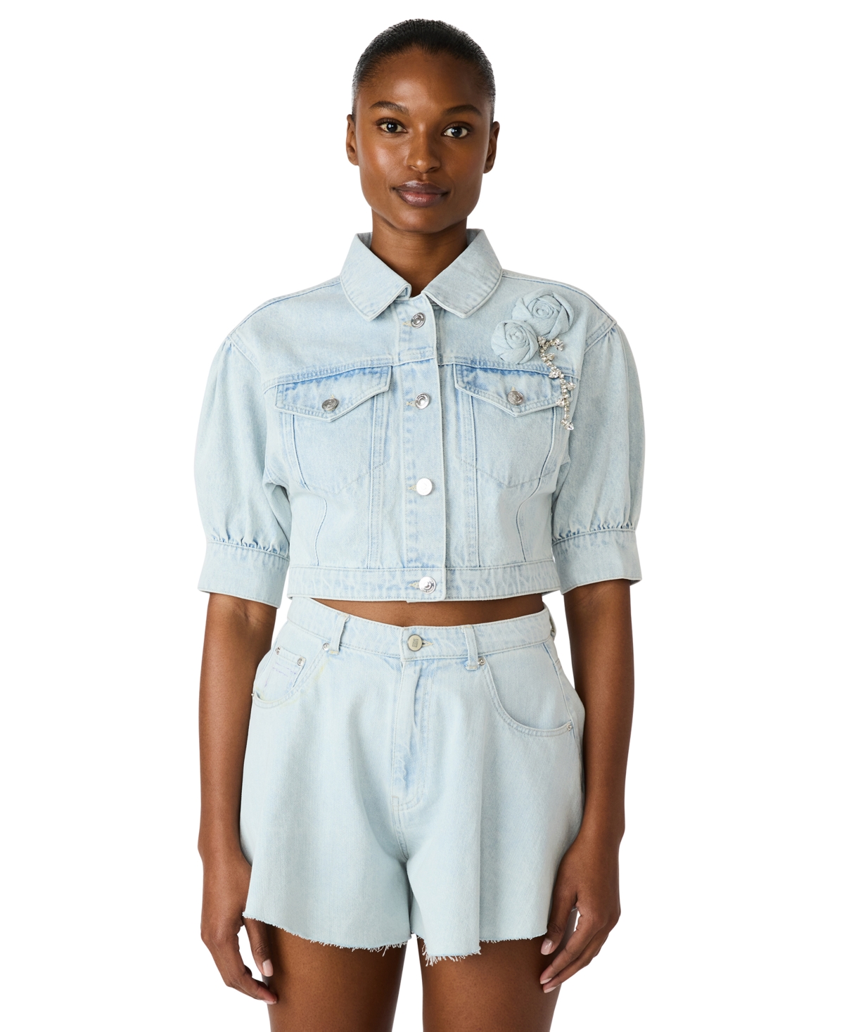 Click here for Steve Madden Womens Serafina Collared Jacket - Jul... prices