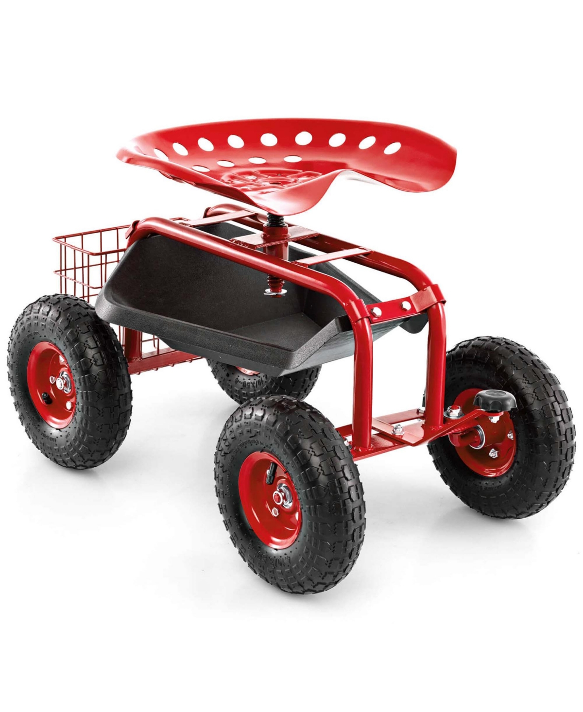 Click here for Garden Cart Rolling Work Seat w/ Tool Tray Basket... prices