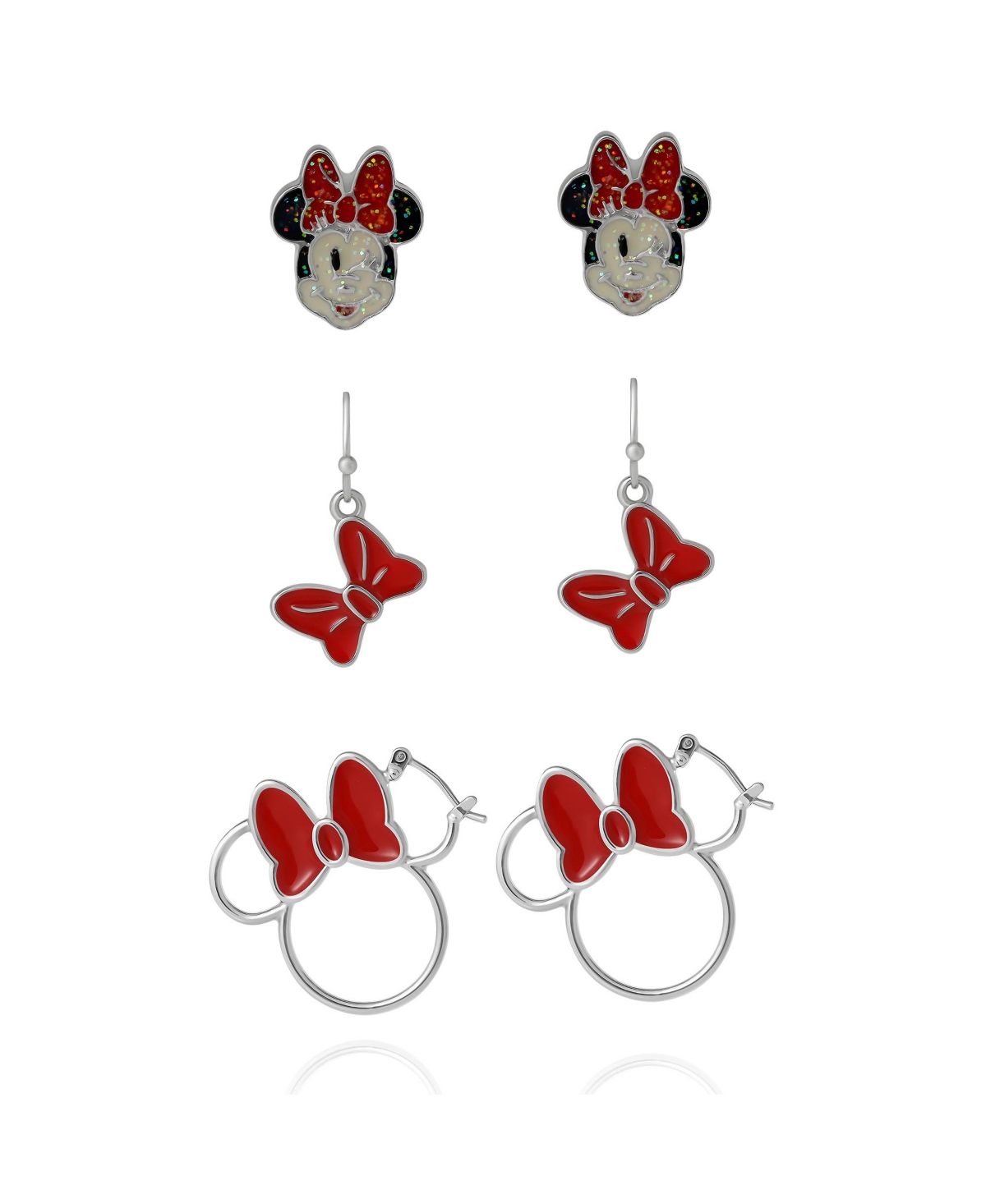 Click here for Disney Minnie Mouse Bow Earring Set  3 Pairs (Hoop... prices