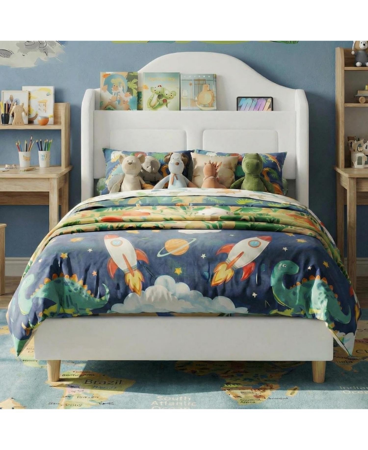 Click here for gaomon Twin Bed Frames for Kids  Wingback Velvet P... prices