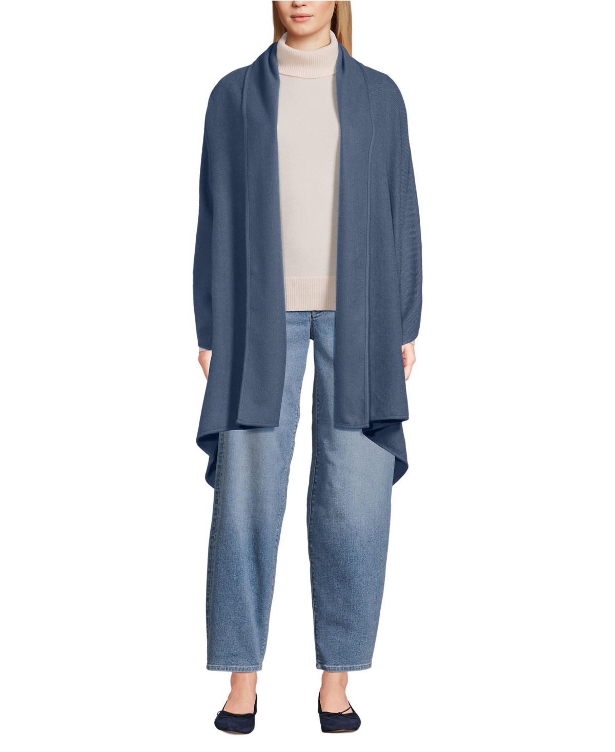 Click here for Lands End Womens CashTouch Travel Wrap - Light ind... prices