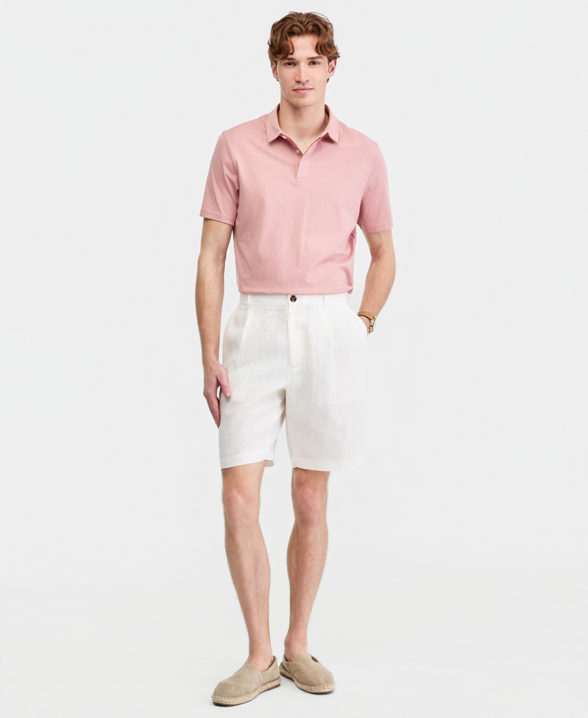 Click here for Club Room Mens Linen Pleated Shorts  Macys Exclusi... prices