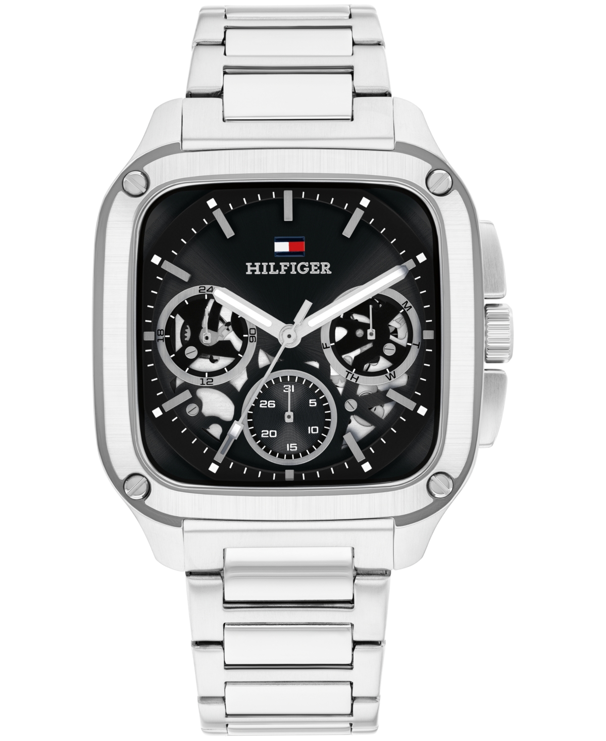 Click here for Tommy Hilfiger Mens Multifunction Silver Tone Stai... prices
