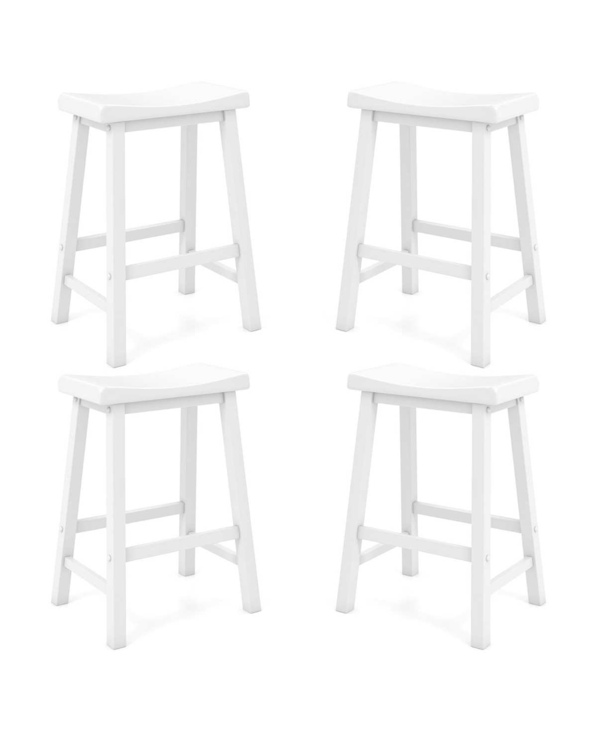 Click here for Gymax Set Of 4 Saddle Bar Stools Counter Height Di... prices