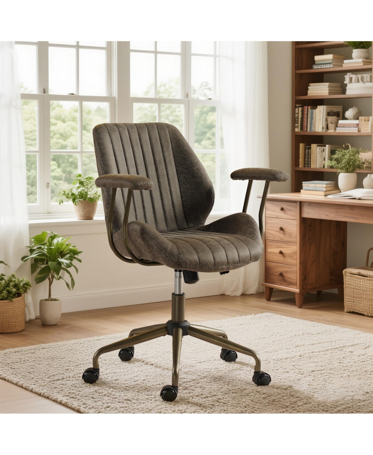 Click here for Xizzi Mid Back Ergonomic Office Chair  Swivel Sued... prices