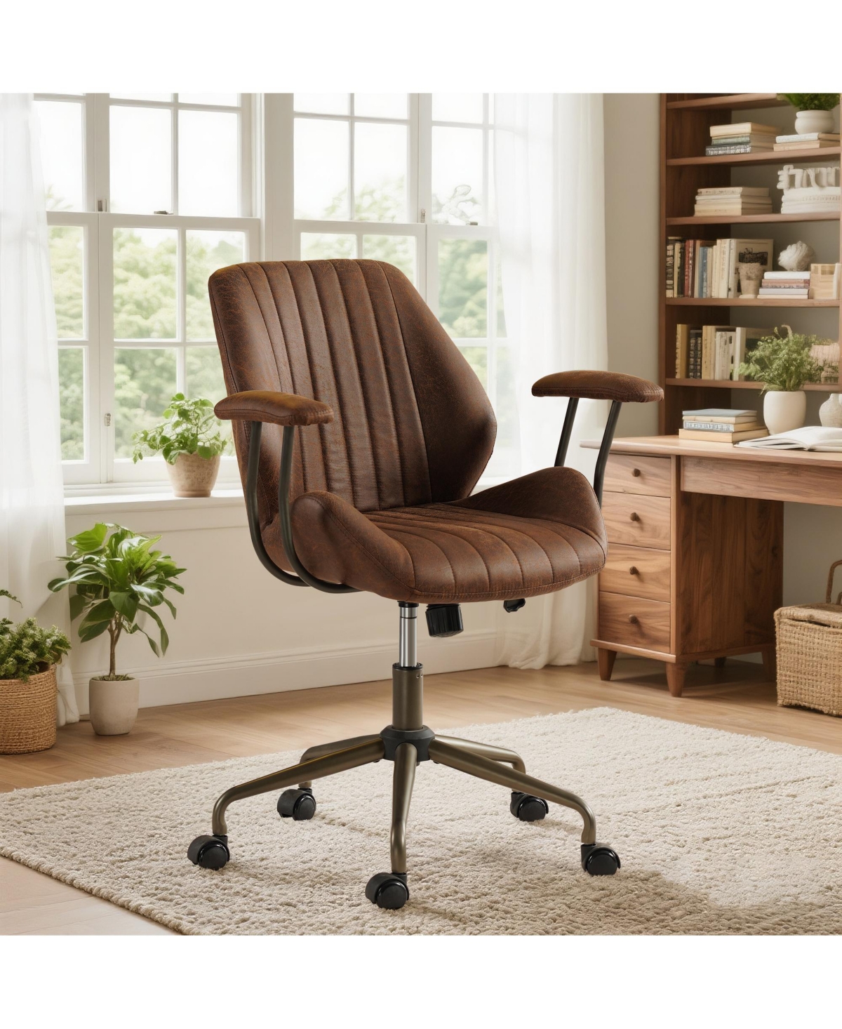Click here for Xizzi Mid Back Ergonomic Office Chair  Swivel Sued... prices