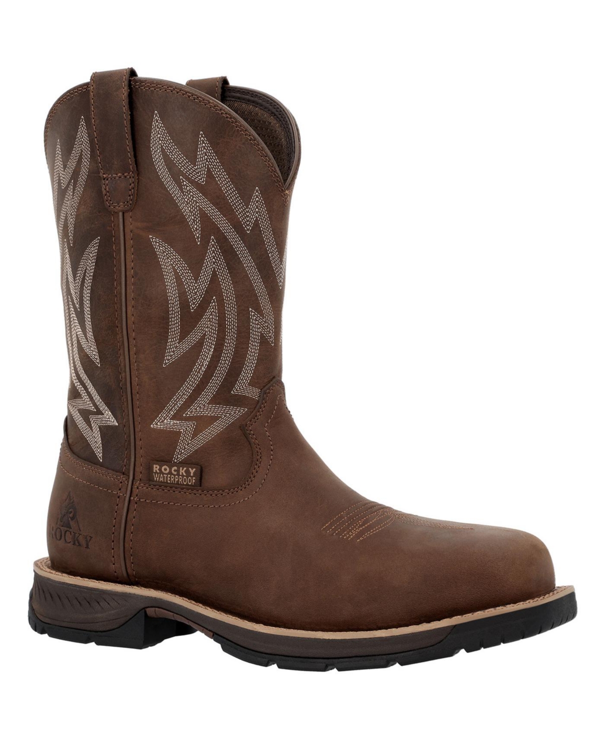 Click here for Rocky Mens Ride Lte Carbon Toe Western Boot - Brow... prices