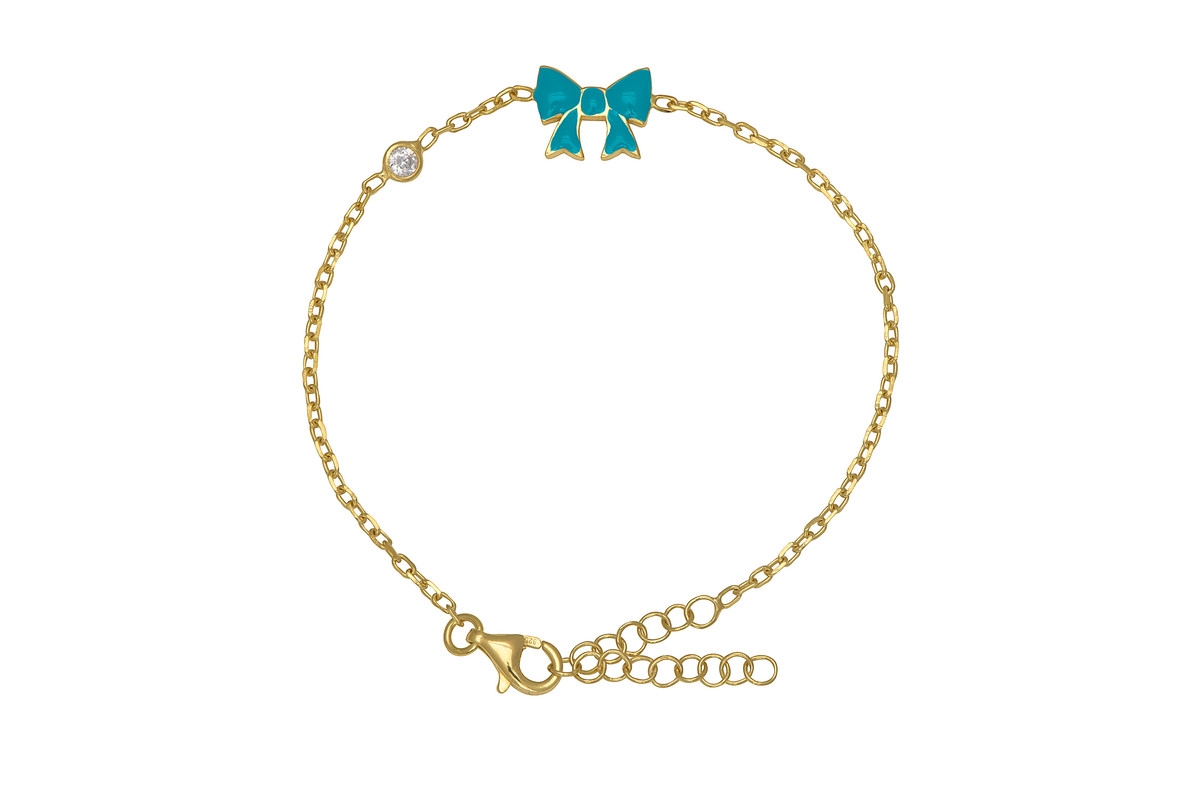 Click here for Lily Nily Enamel Bow & Cubic Zirconia Station Chai... prices