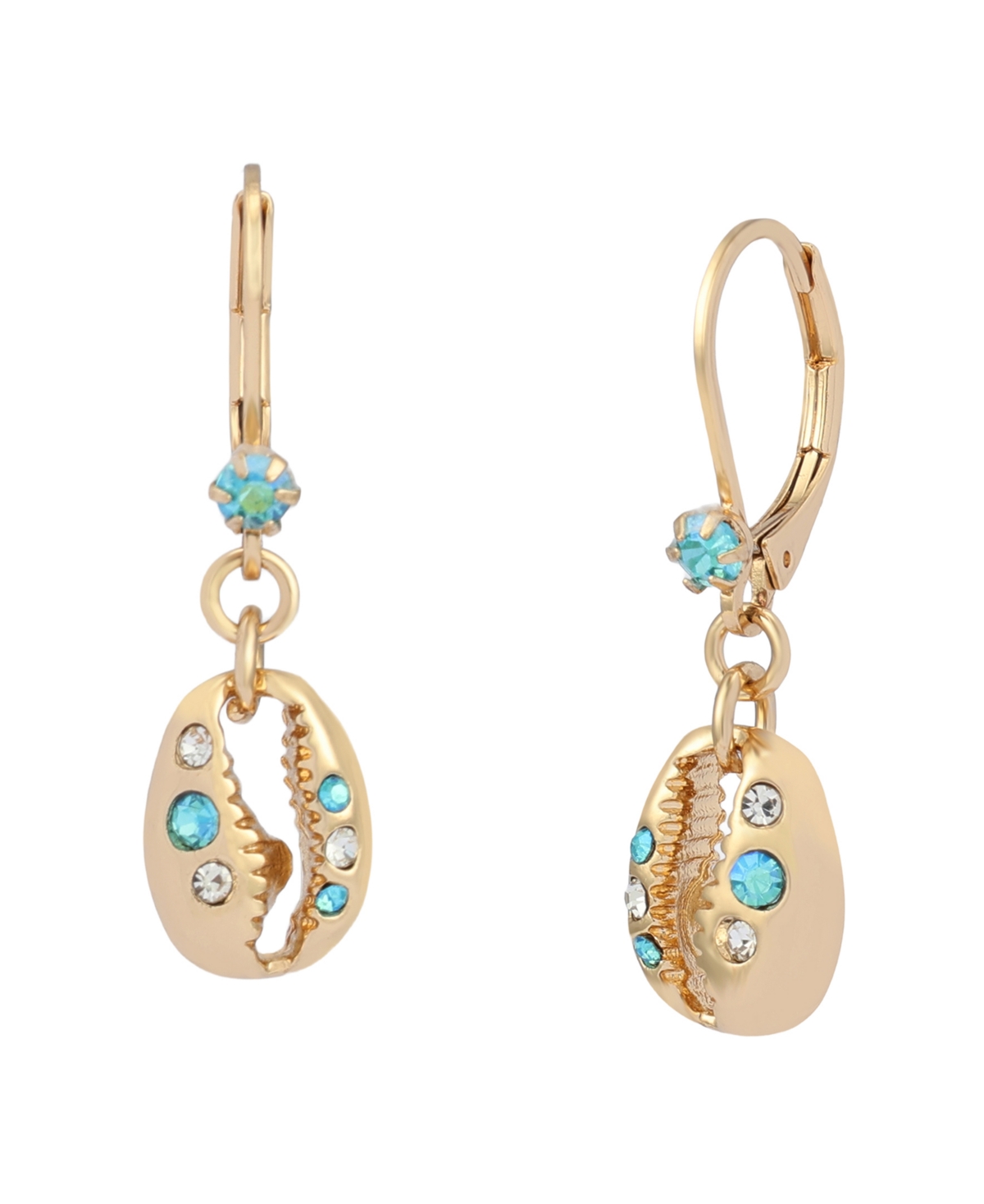 Click here for Betsey Johnson Faux Stone Shell Drop Earrings - Go... prices