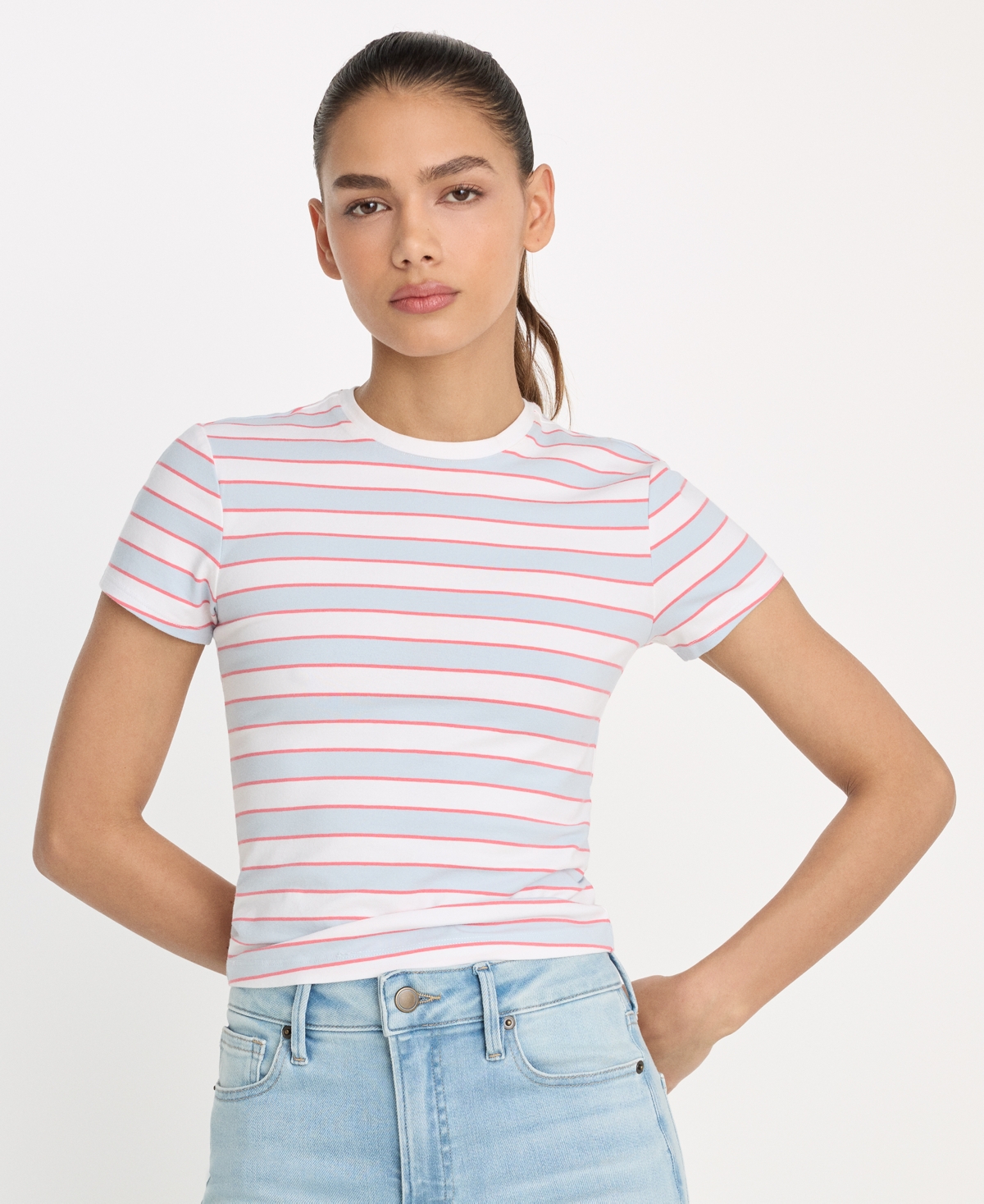 Click here for Good American Womens Super Stretch Baby T-Shirt -... prices