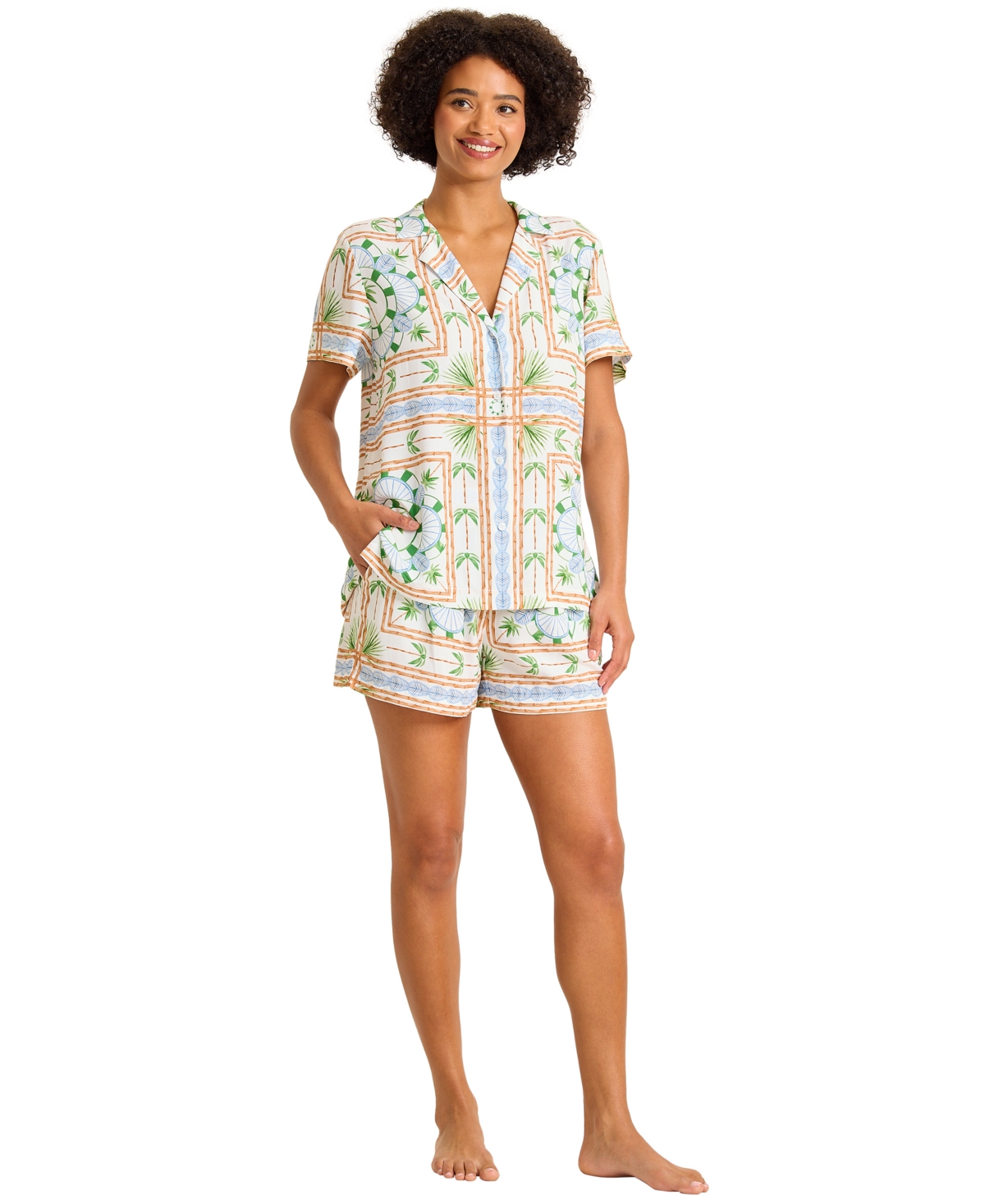 Click here for Tommy Bahama Womens V-Neck Button-Front Camp Shirt... prices